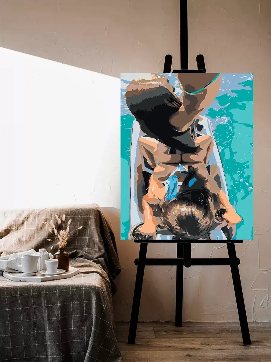 Картина по номерам Девочки на Гидроцикле в Купальниках