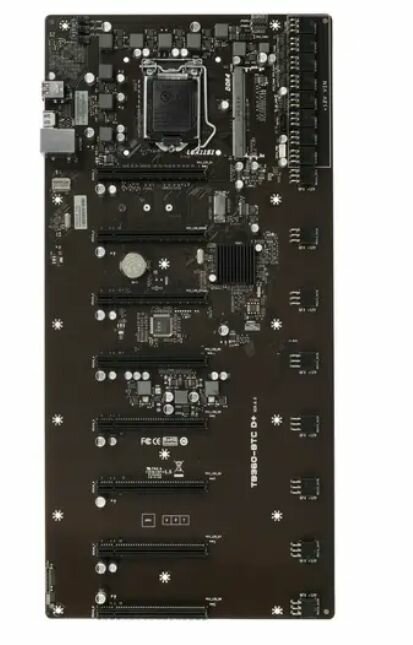 Материнская плата Biostar TB360-BTC D+ (TB360-BTC D+) - LGA 1151-v2, Intel B360, 1хDDR4-2666 МГц, 8хPCI-Ex16, 1хM.2, нестандартный