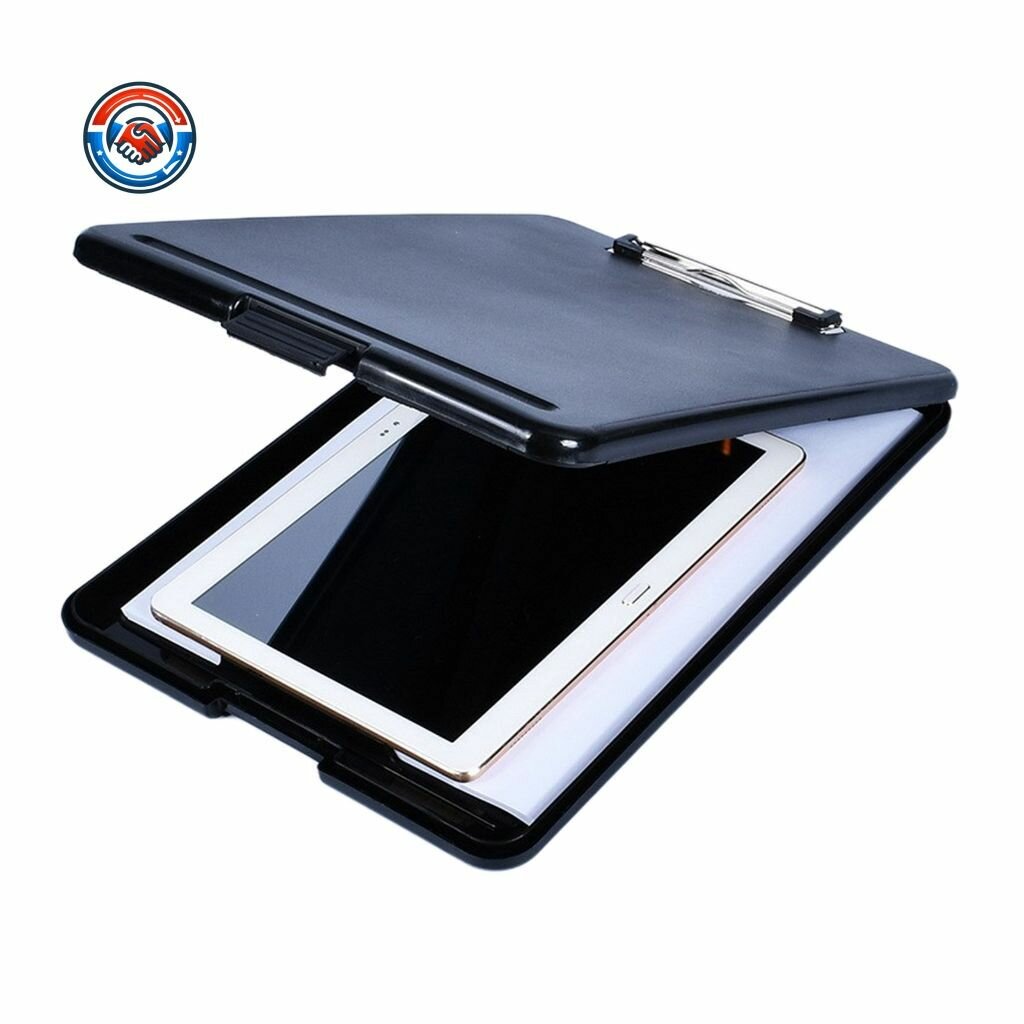 Флипчарт пластиковый органайзер для бумаг с металлическим зажимом, цветной офисный и школьный хранитель документов, удобный кейс для файлов и буфер обмена 2-в-1, компактный архиватор для кухни, клиники, магазина, гаража