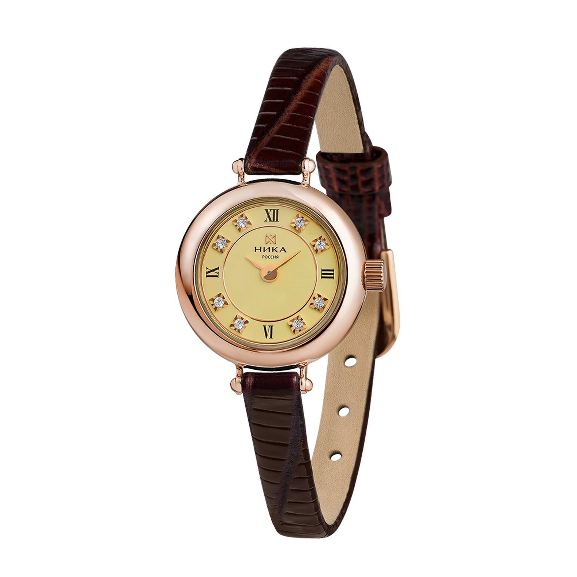 Наручные часы, золото, кристалл