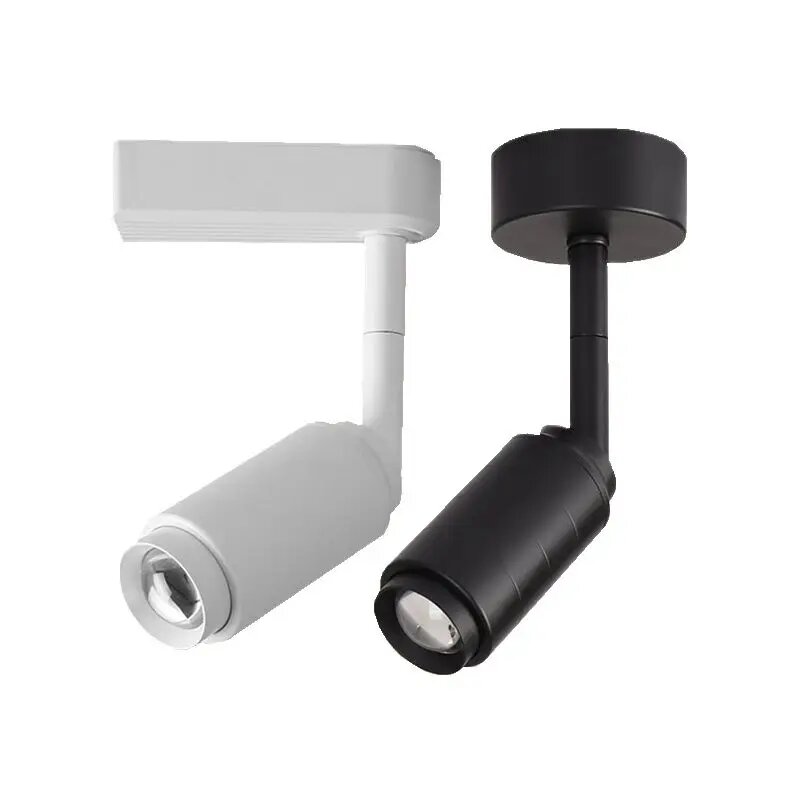 Кикуне регулируемый зум светодиодный прожектор черный/белый 3W 5W 7W 10W Warm white light, Track installation, 3W black