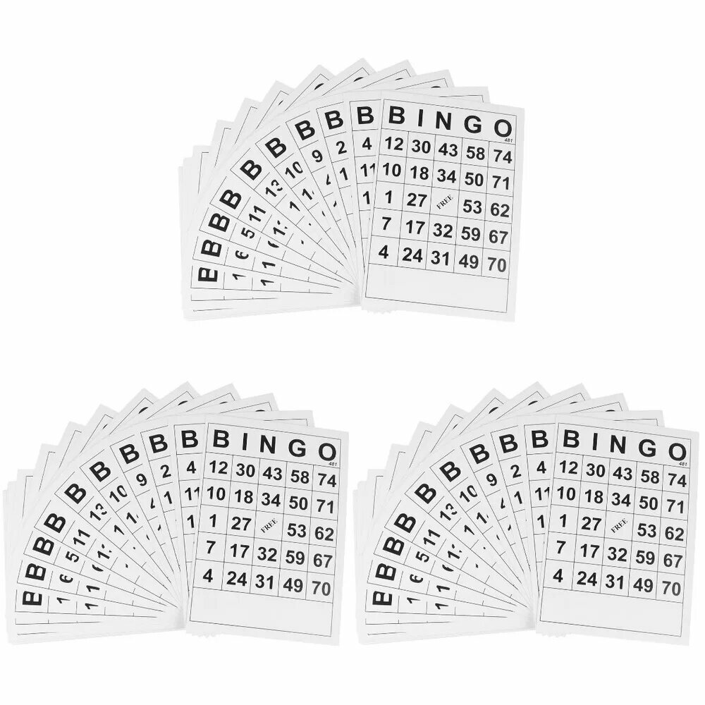 Образовательные карточки бинго из белой мелованной бумаги для интеллектуального развития 180 штук