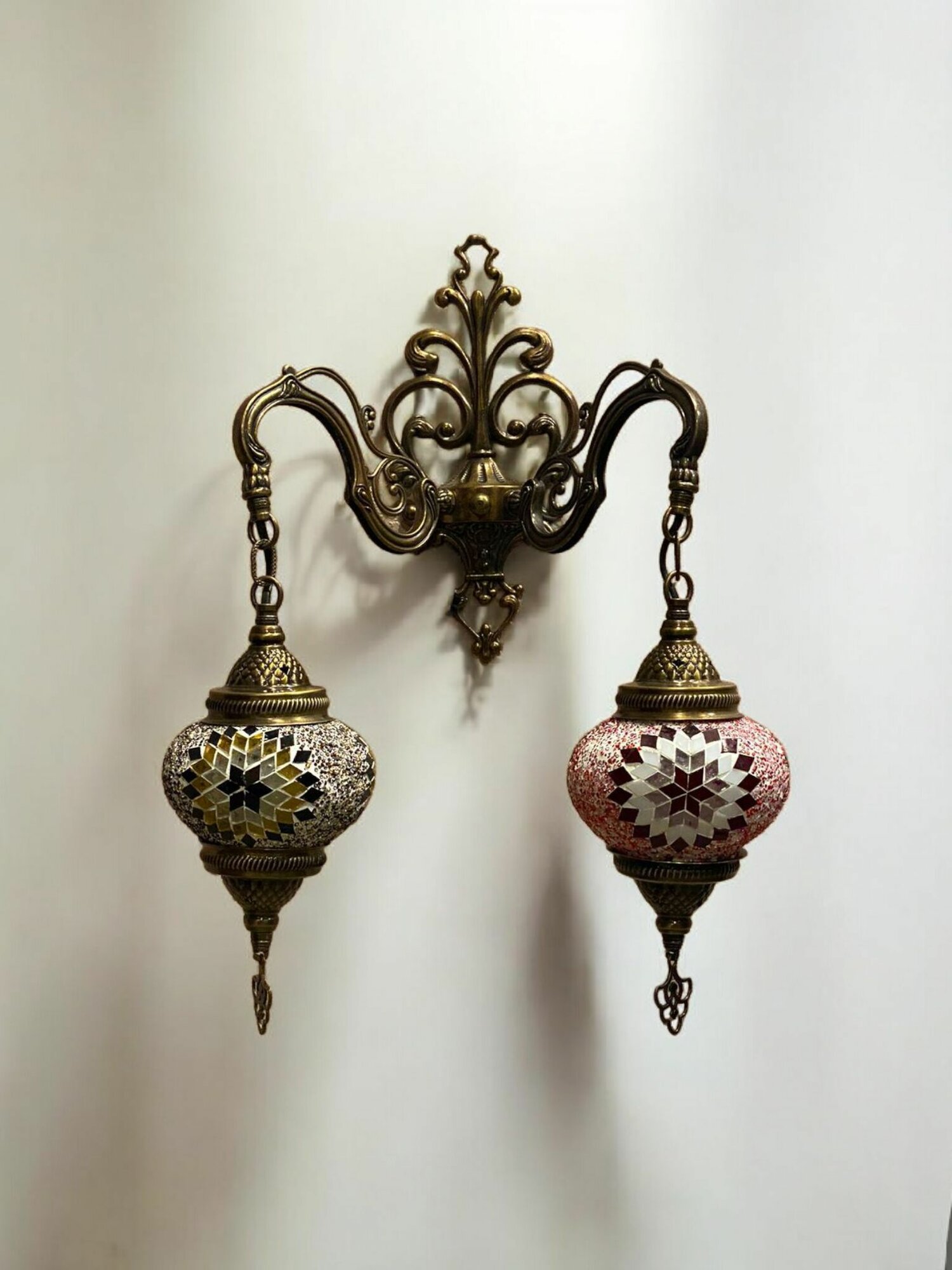 Бра, Настенный светильник, Восточный светильник A3952 красн. беж