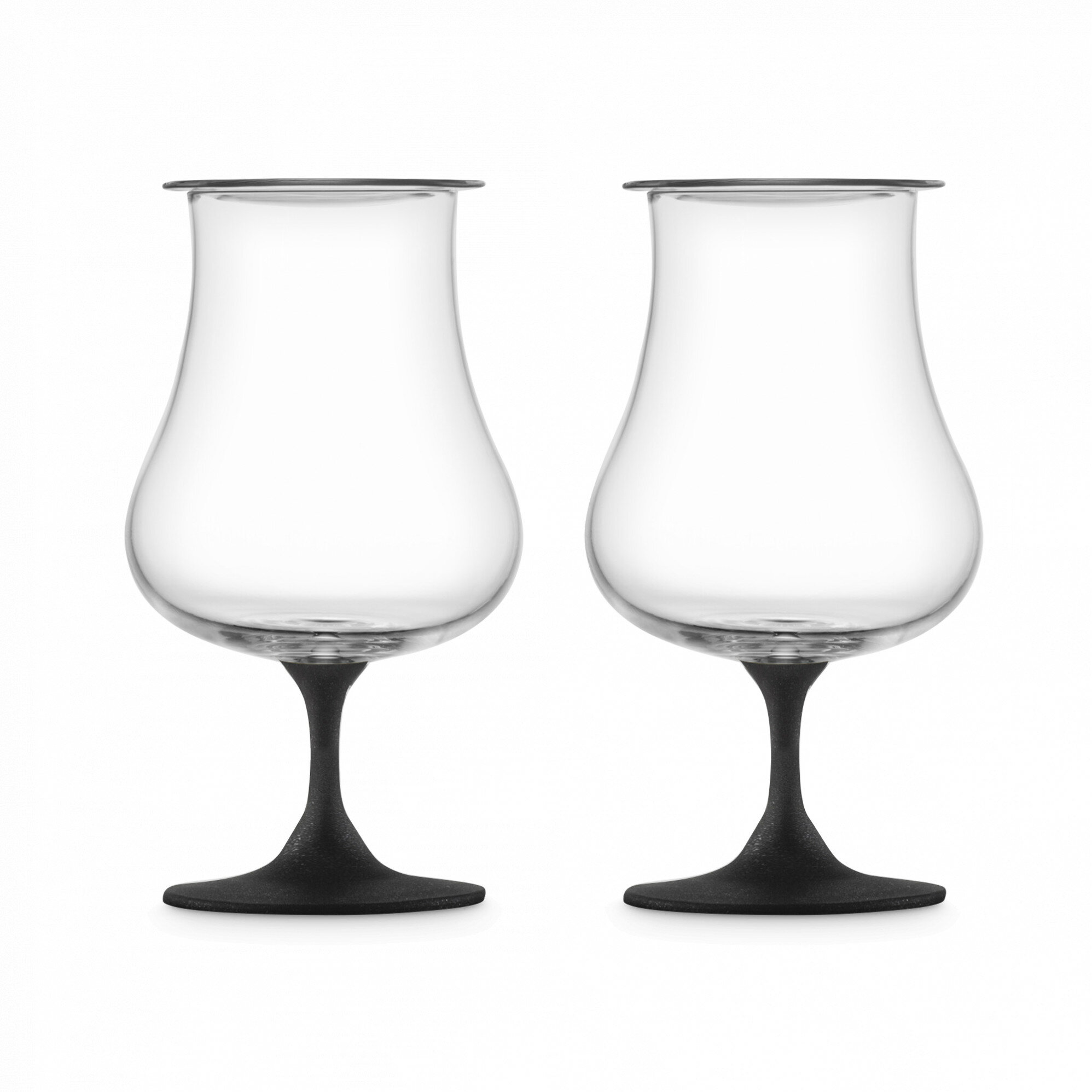 Набор из 2-х бокалов для крепких напитков, 220 мл, декор - черный, хрустальное стекло 86551216 Gentleman