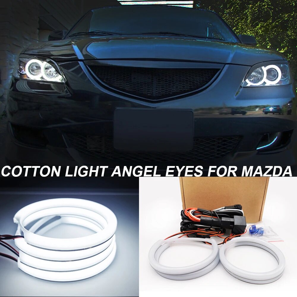 4 шт, светодиодный ые светодиодные фары для Mazda 3 BK 2003 2004 2005 2006 2007 2008