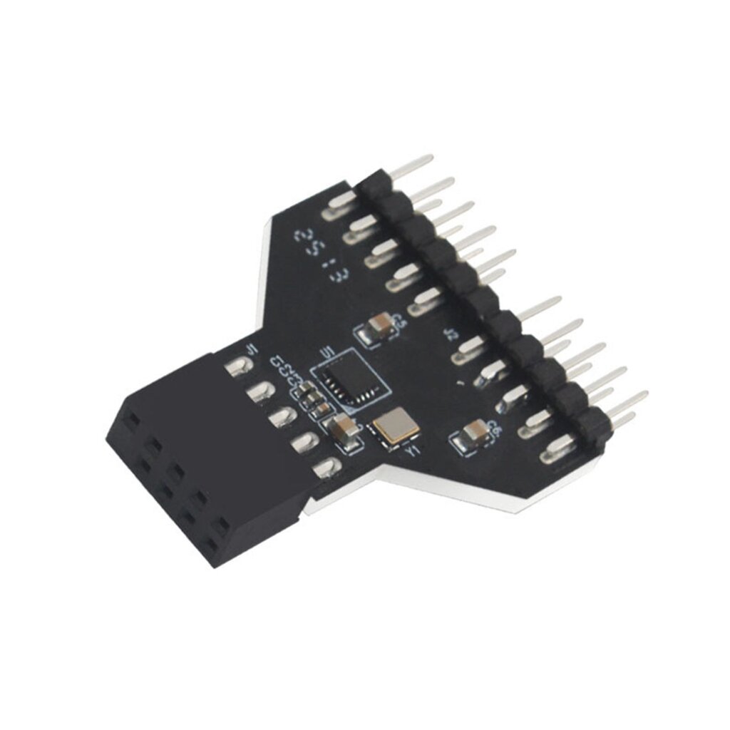 Экранированный разветвитель заголовка USB2.0 С двумя интерфейсами для сборки ПК