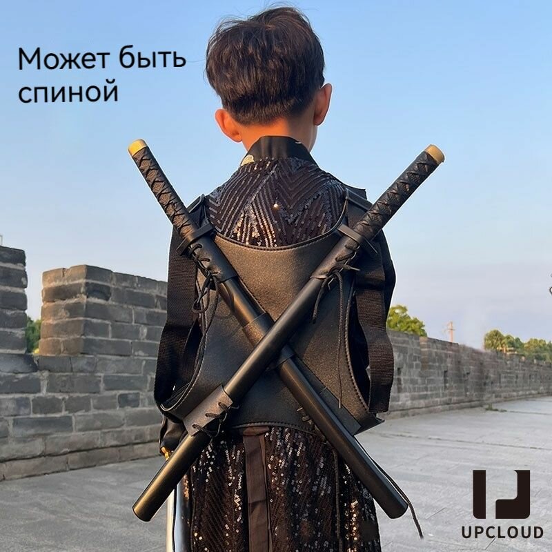 Игрушечное оружие/Дэдпул с двойным лезвием /Двойной нож (80 см) + плечевой ремень