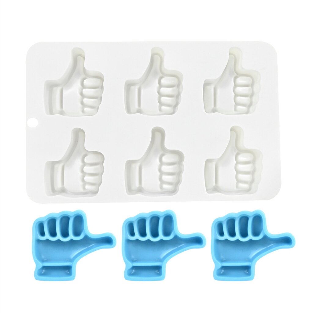Силиконовые Формы С 6 Полостями Большим Пальцем Вверх Для Изготовления Свечей Для Муссового Торта Инструмент Для Выпечки