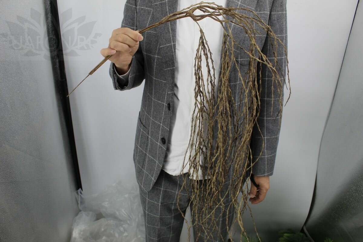 Искусственные цветы для декораторов фитостен флористическая ветка ампельная лиана коричневая