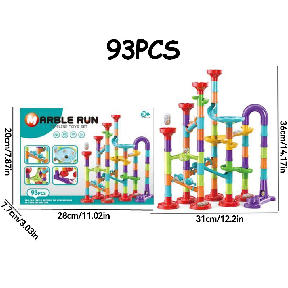 Строительный набор "Сделай сам", беговая дорожка, строительные блоки, детский 3D-лабиринт, катящийся шарик, игрушки, детский рождественский подарок