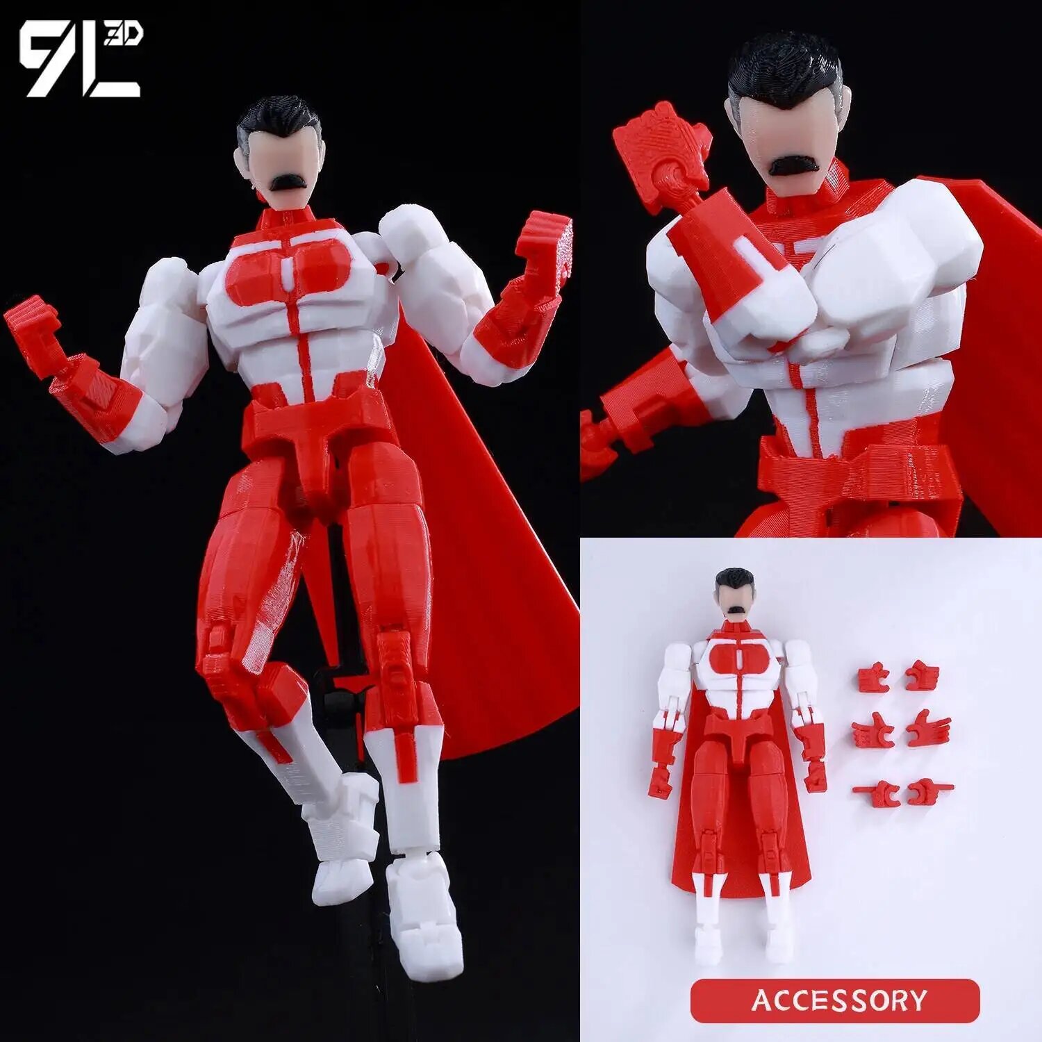 Фигурки Bandai Invincible 2.0 14+ Красный, Omni Warrior