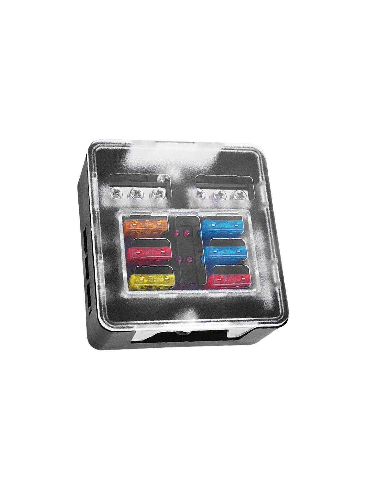 Коррозионностойкий блок предохранителей с 6/12 пазами для модификаций автомобилей и прицепов
