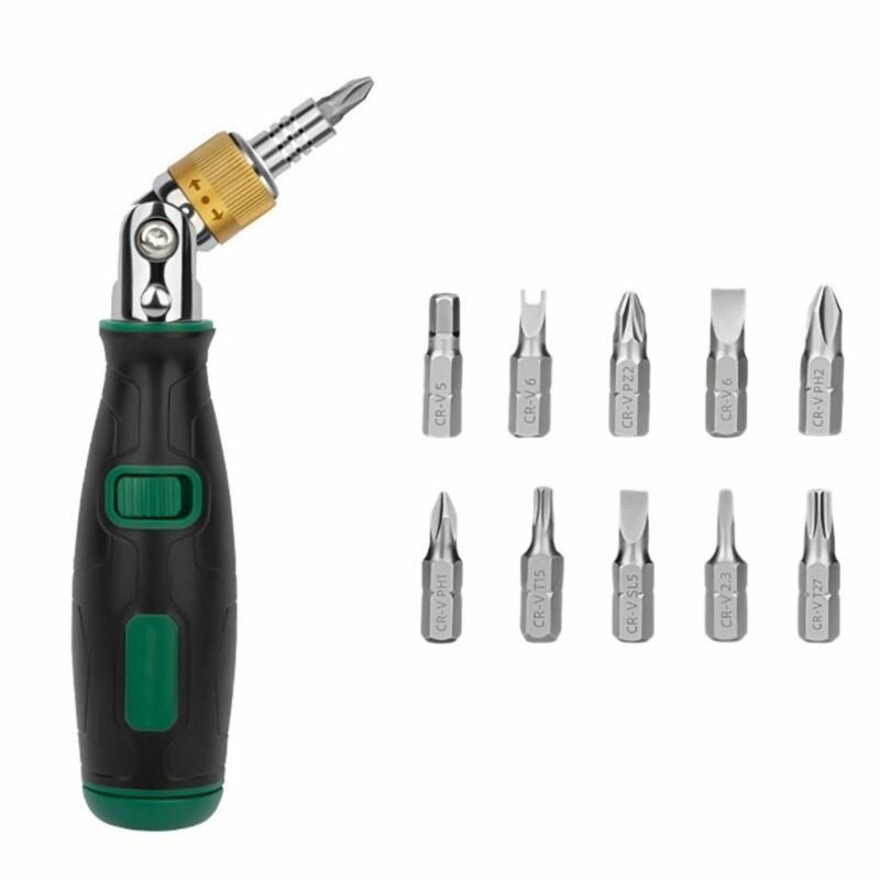 Многофункциональная многоугольная храповая отвертка 10-в-1