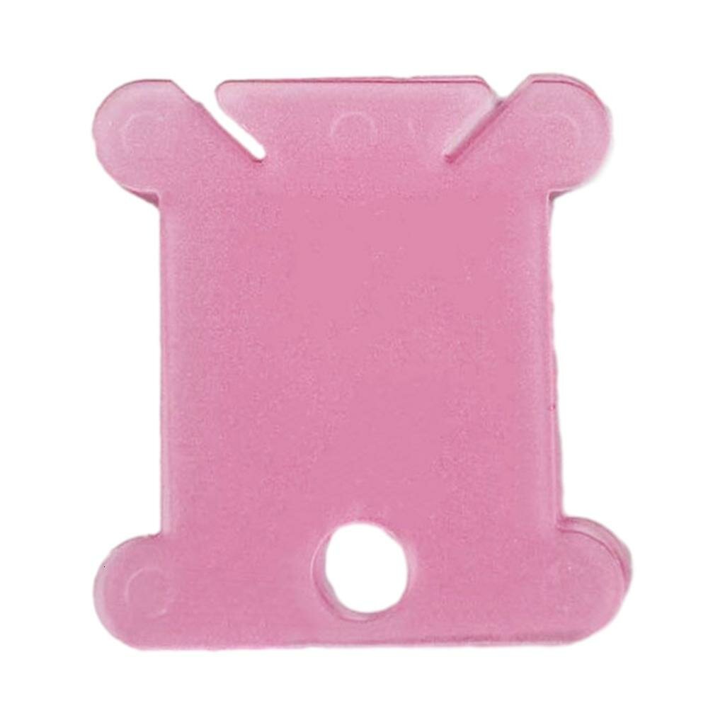 50 штук пластиковых катушек для мулине 3,5x3,8 см, органайзер для хранения ниток вышивания, Розовый