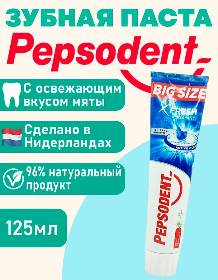 Зубная паста PEPSODENT активная защита, 125мл
