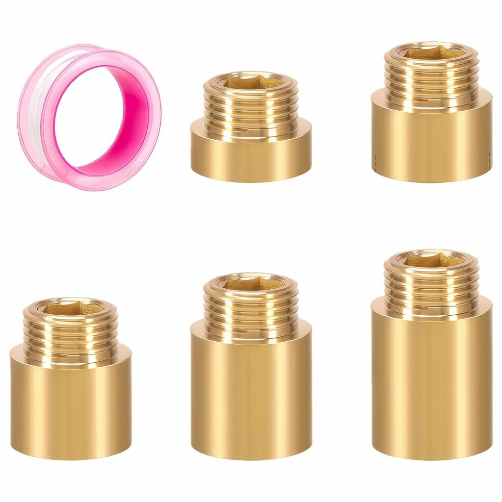 1 комплект 5,4-точечных внутренних и наружных проволочных удлинителей, шестигранных настенных угловых клапанов-медь натурального цвета