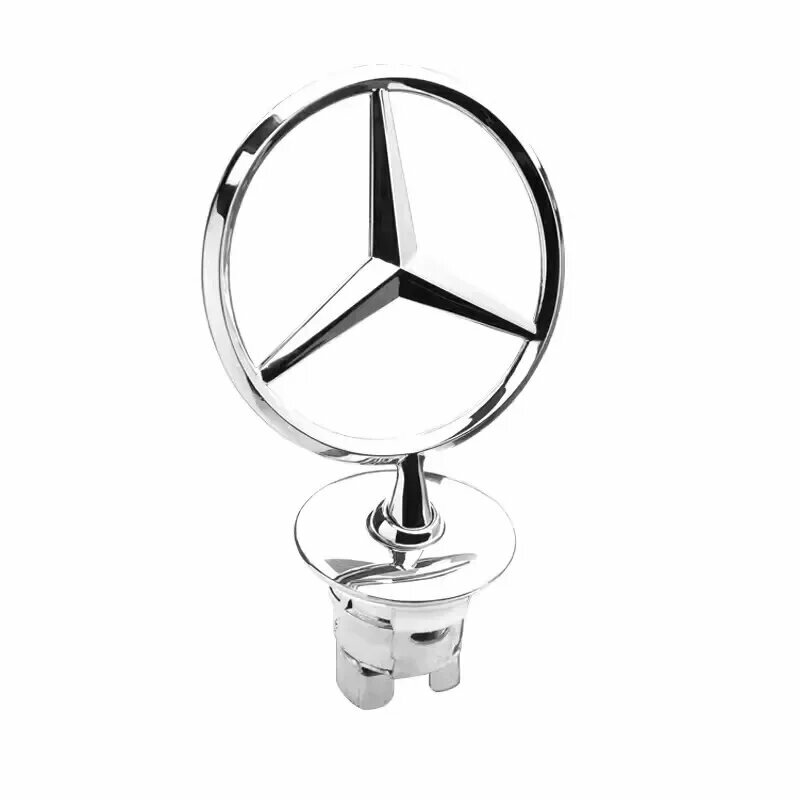 Эмблема капота Mercedes Benz, серебряная, 1 шт
