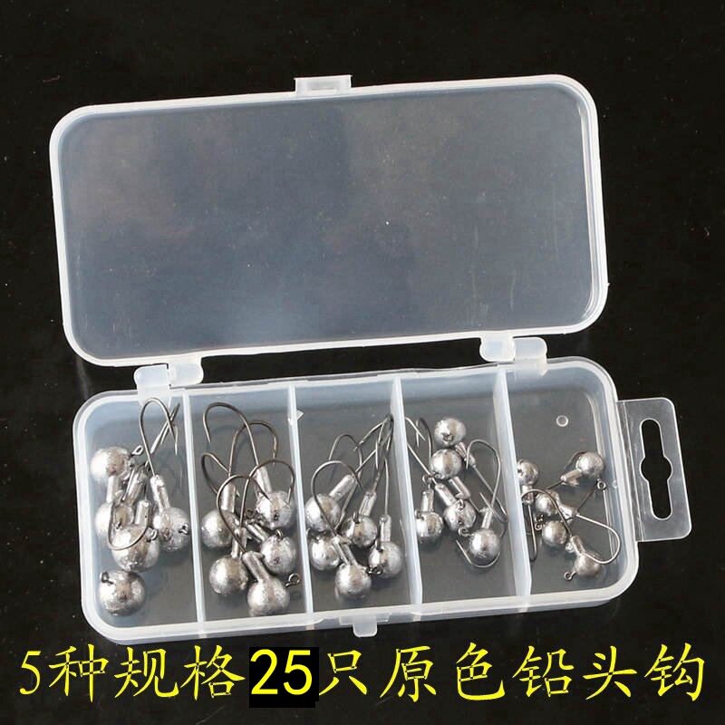 Крючок для рыбалки Cross-border Double Fish Original Color JIG с грузилом, для мягких приманок, 2.5/3.5/5/7/10 г, в