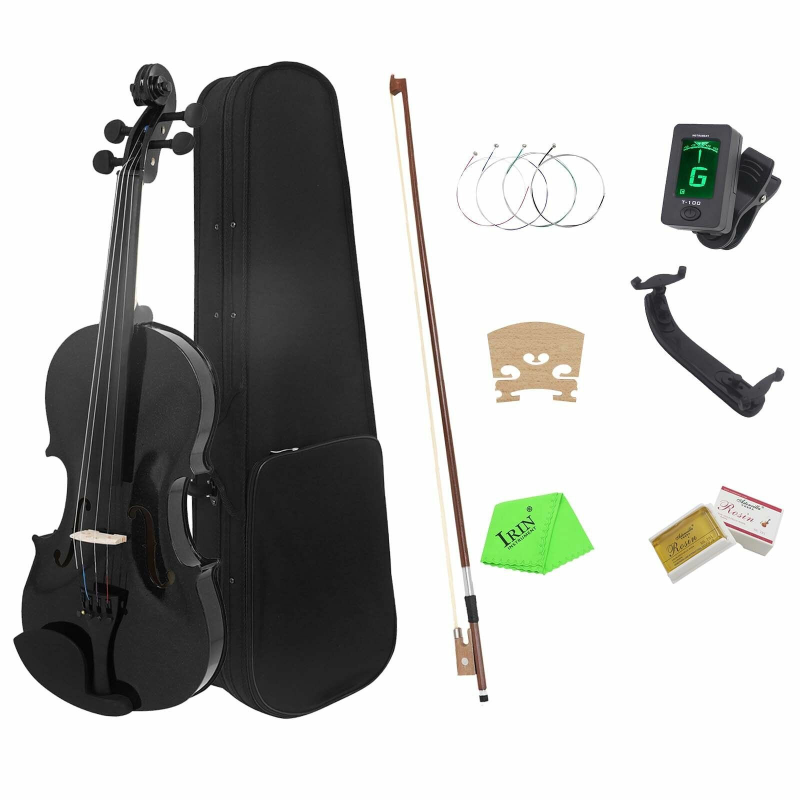 Набор скрипок для начинающих и взрослых, размер 4/4