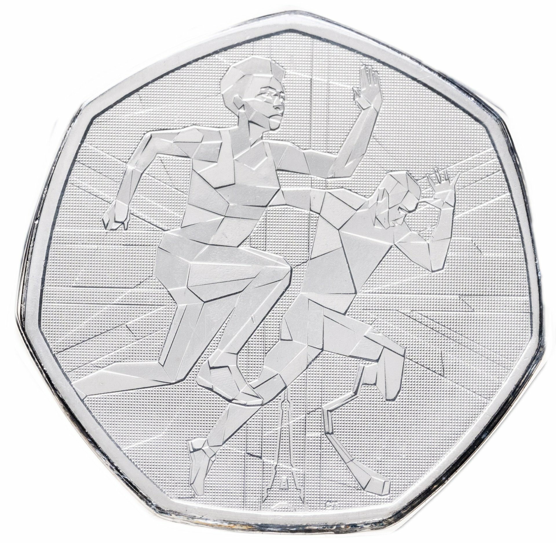 Великобритания 50 пенсов 2024 "XXXIII Олимпийские игры и XVII Паралимпийские игры, Париж 2024", Мельхиор медь-никель, в сохранности BUNC