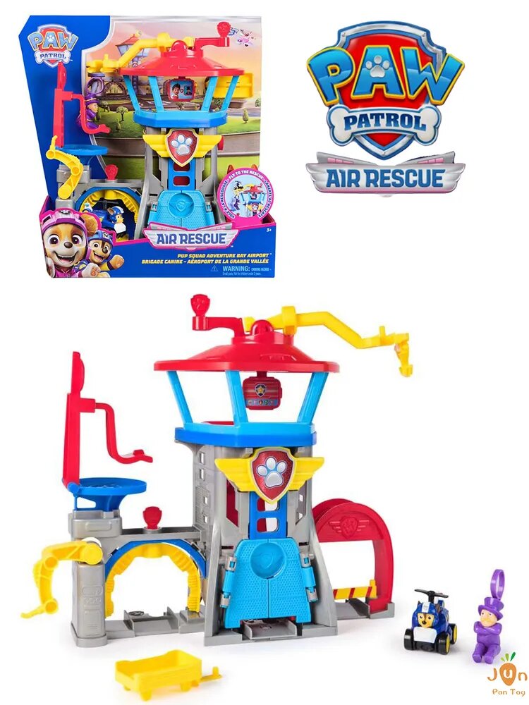 Щенячий патруль Spin Master Paw Patrol Air Rescue Pup Squad Adventure / Детская анимационная спасательная вышка высотой 30 см с аксессуарами, подходящая для подарков на день рождения детям старше 3лет