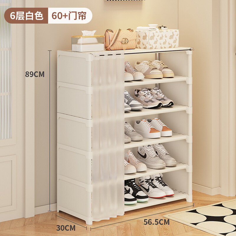 Обувная полка пылезащитная многослойная для прихожей, домашний обувной шкаф, стеллаж для хранения, простое решение для хранения в общежитии