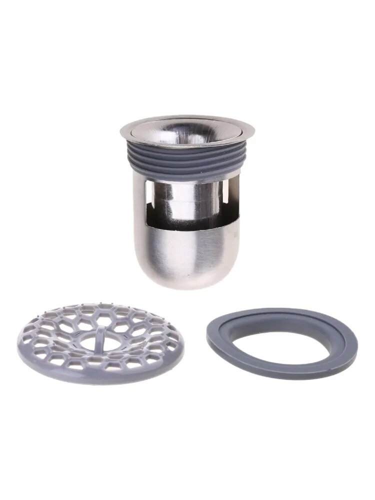 Трап для душа, Трап для душа, Сухой, Перфорированная, Универсальный, Для душа, Для душевой кабины, Круг, Нержавеющая сталь, Серебристый, светло-серый