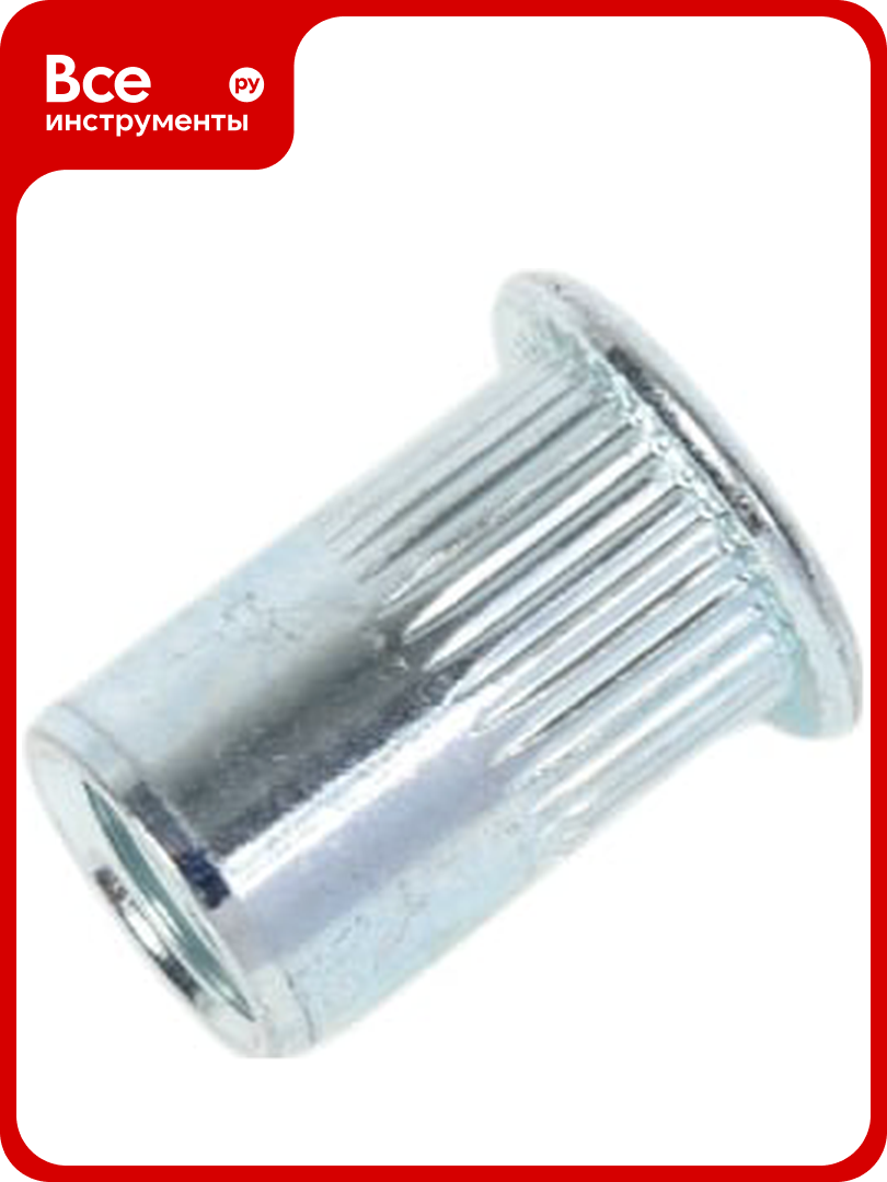 Резьбовые заклепки BOWT белый цинк м10 10 шт V03380 со стандартным бортиком из стали, гильза повышенной прочности