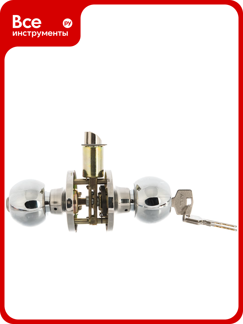 Защелка APECS 6072-01-CR 09635 хромированная латунная защелка с круглой ручкой для межкомнатных дверей