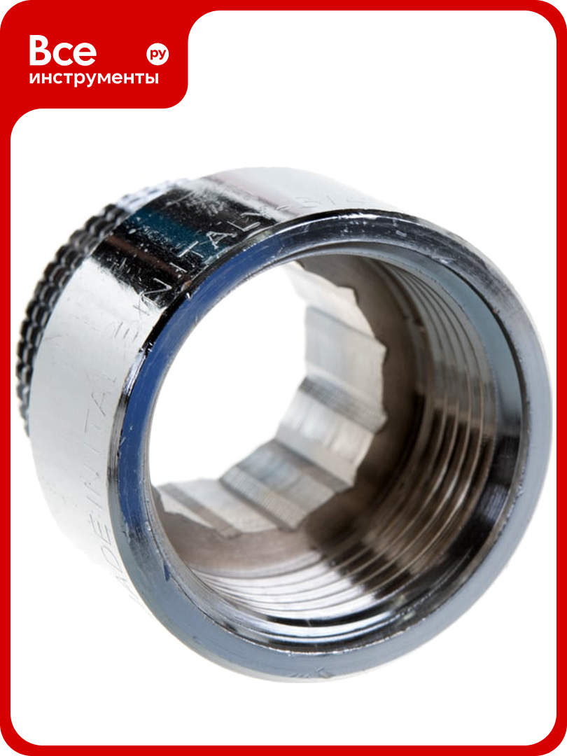 Удлинитель TIEMME НВ 3/4"х15 мм 1500317 латунный с хромовым покрытием внутренне-наружный тип соединения