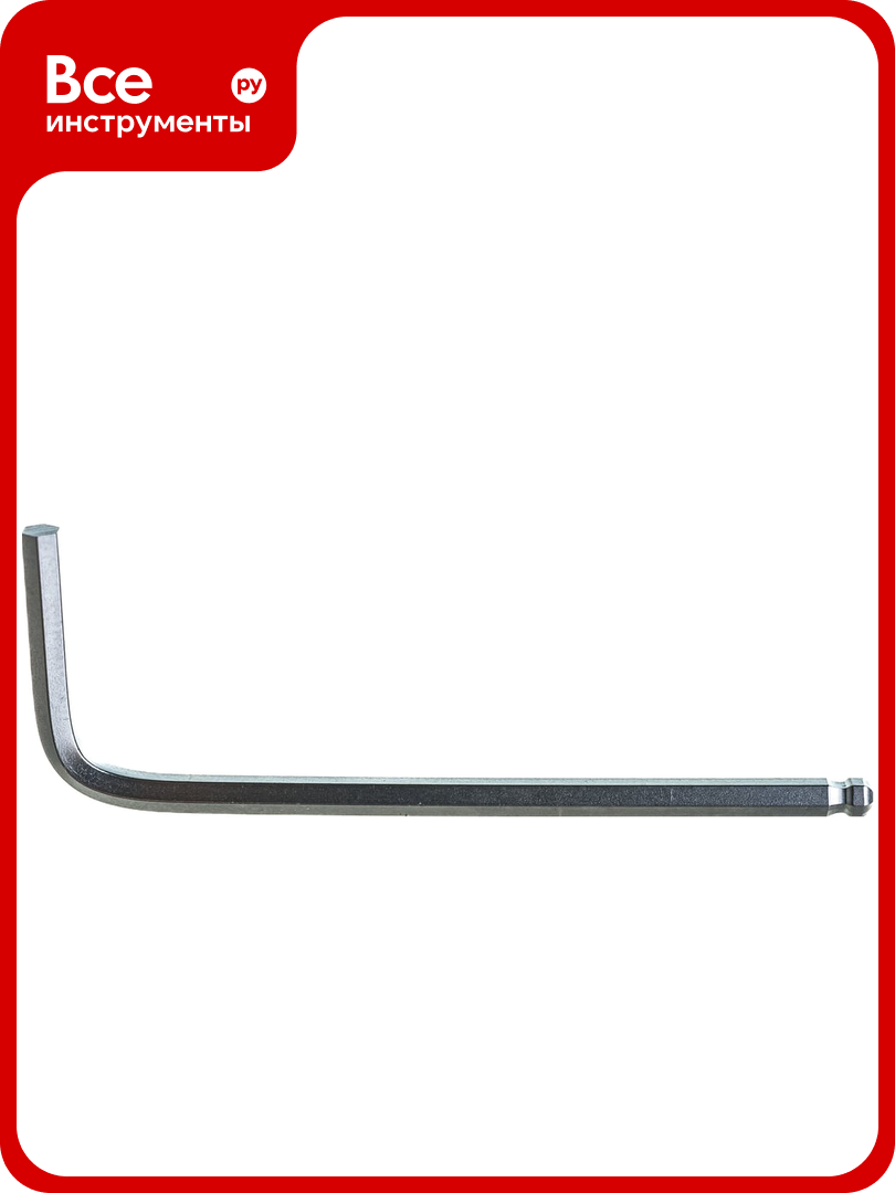 Торцевой шестигранный короткий ключ с шаром Thorvik HKSB25 H2.5 53067, CrV, G‑образный, шаровое окончание