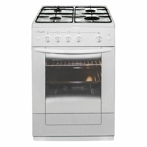 Газовая плита Лысьва ЭГ 401 M2C-2у, электрическая духовка, без крышки, сталь, белый