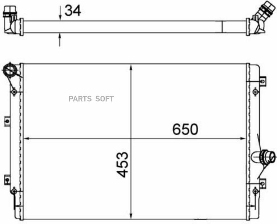 CR1539002S MAHLE Радиатор VAG A3//OCTAVIA/PASSAT (08-)