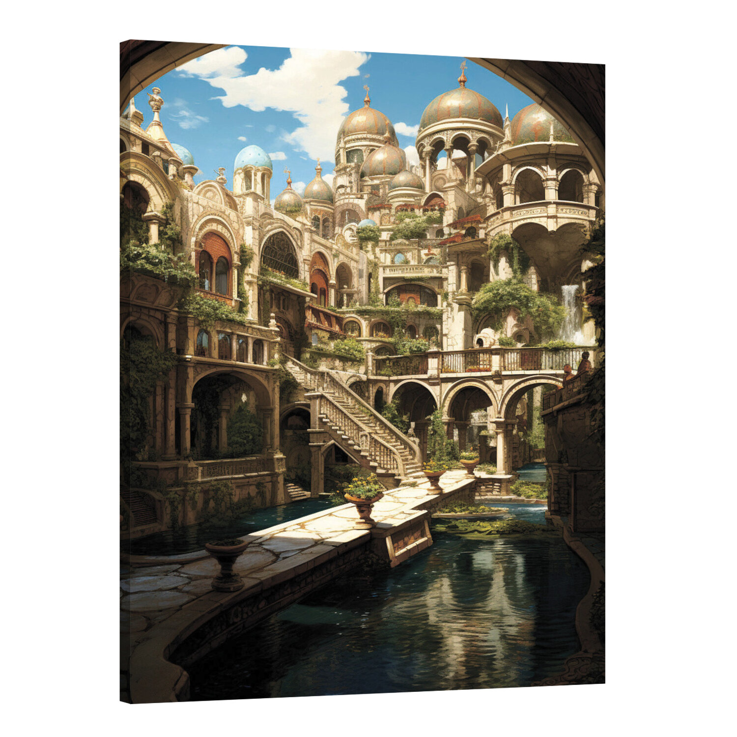 Интерьерная картина 50х70 "Деревня в стиле барокко"