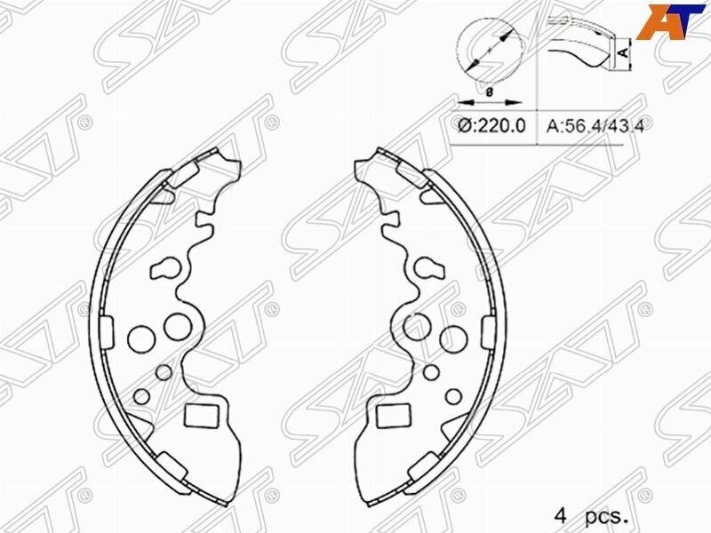 Колодки тормозные барабан MAZDA BONGO SK82 99