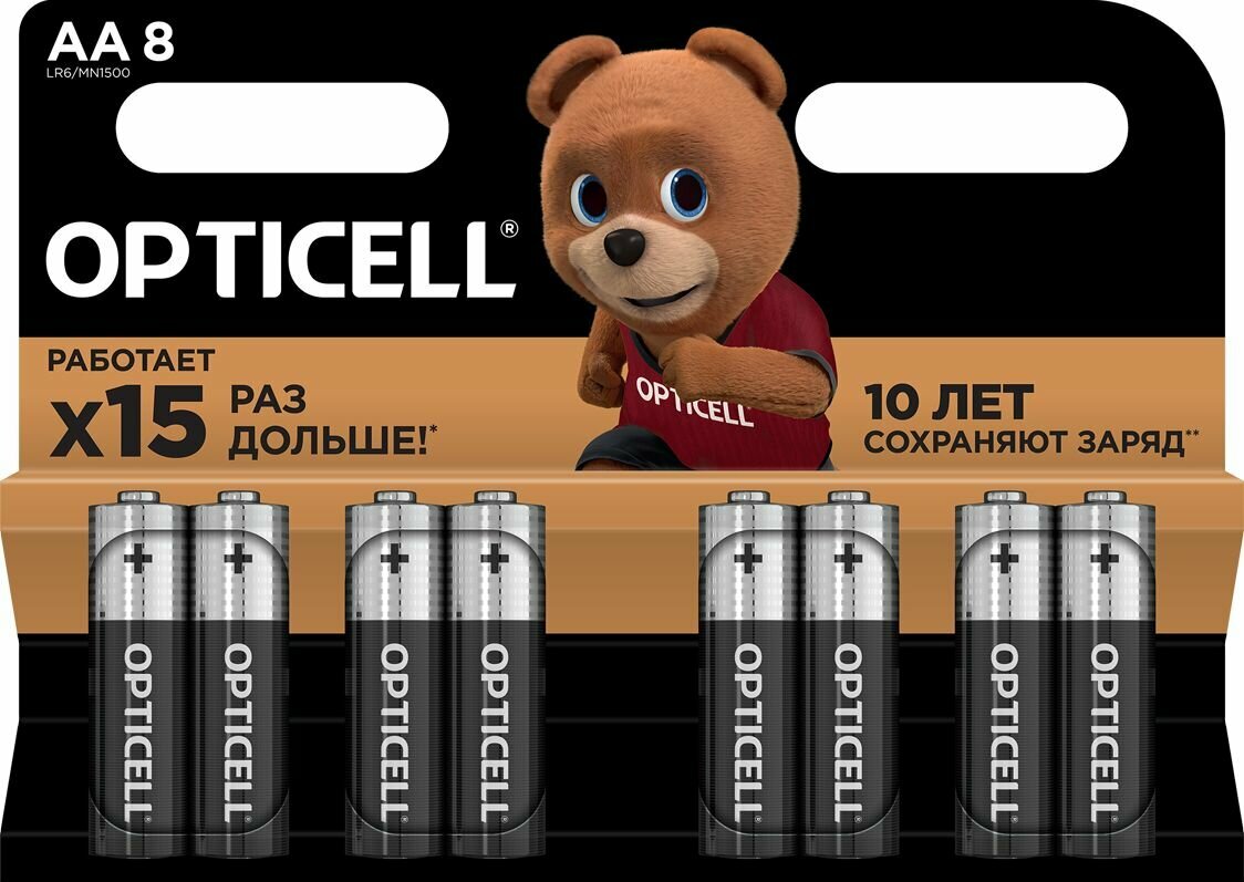 Батарейки Opticell AA 8шт 5051008