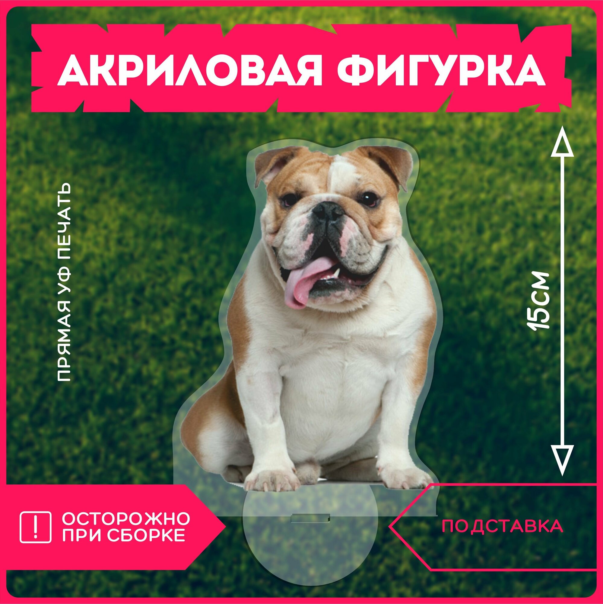 Акриловая фигурка / бульдог статуэтка