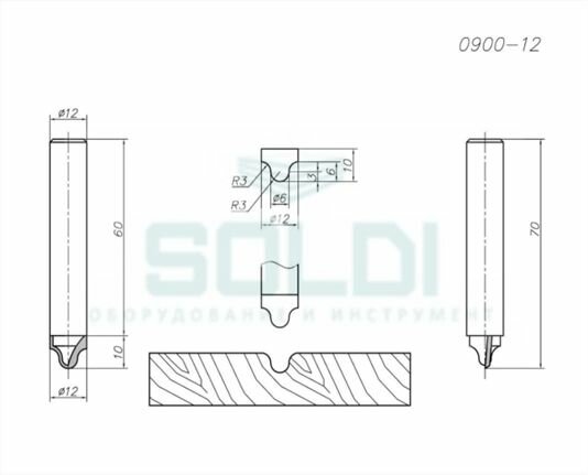 Фреза MS0900-12 (R3) TCT