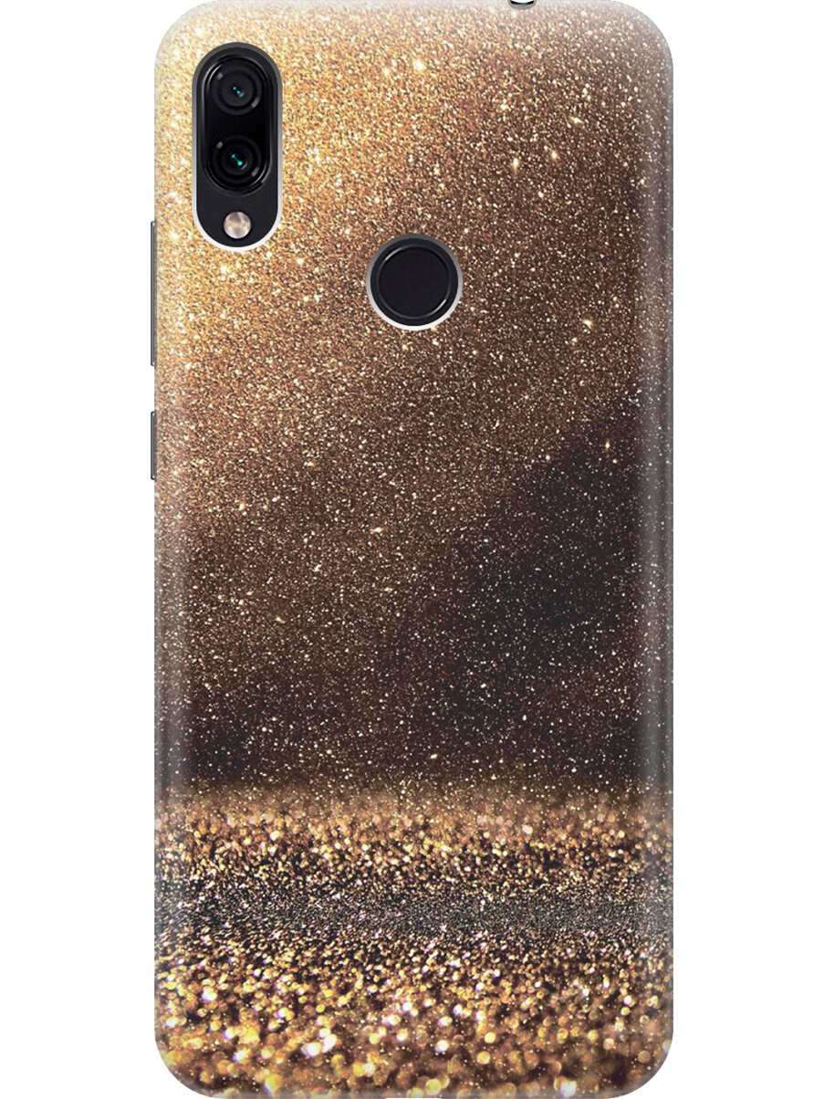 Силиконовый чехол на Xiaomi Redmi Note 7, Note 7 Pro, Сяоми Редми Ноут 7, Ноут 7 Про с принтом "Золотая пыль"