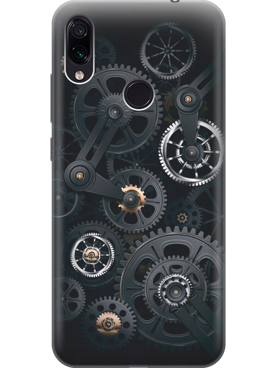 Силиконовый чехол на Xiaomi Redmi Note 7, Note 7 Pro, Сяоми Редми Ноут 7, Ноут 7 Про с принтом "Механизм"