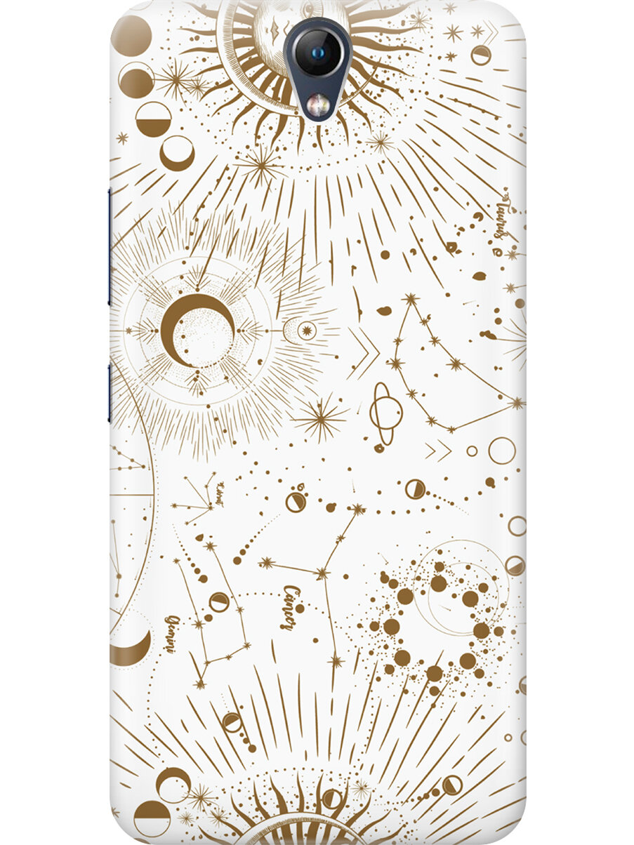 Силиконовый чехол на Lenovo Vibe S1, Леново Вайб С1 с принтом "Карта звездного неба"