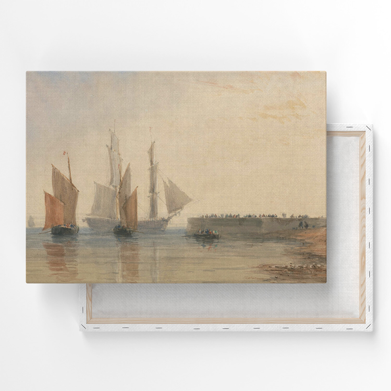 Картина на холсте, репродукция / Дэвид Кокс - Entrance to Calais Harbour / Размер 30 x 40 см