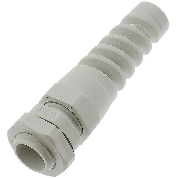 Ввод PG-R-9 пружинный с уплотнителем PG9 (D кабеля 4-8мм, IP68) (Fortisflex) (12 шт. в комплекте)