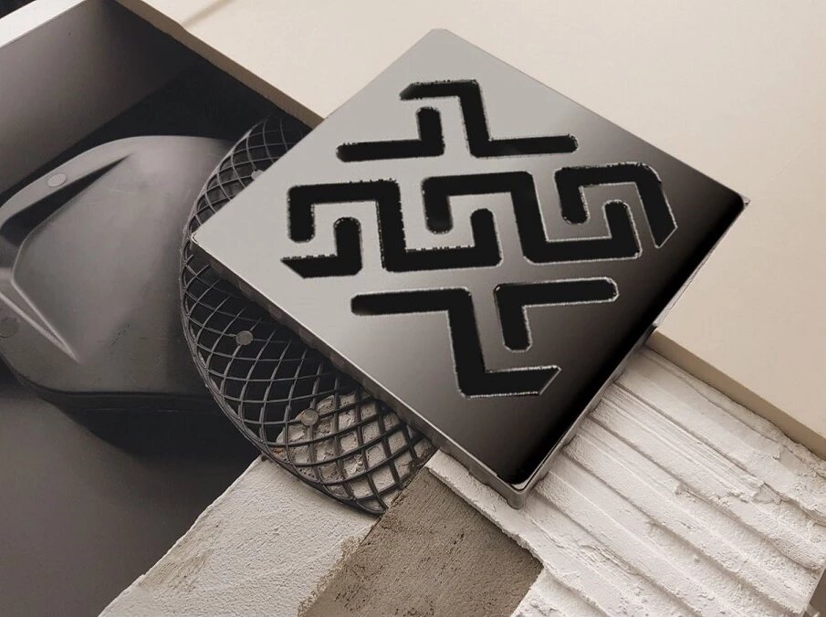 Душевой трап Berges Platz Norma 090160 99x99/50 мм, с решеткой, перфорированный, матовый хром