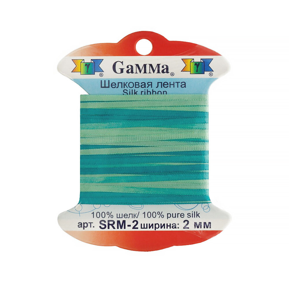 "Gamma" шелковая SRM-2 фасовка 0.2 - 2 мм 9.1 м ± 0.5 м M128 бл. зеленый/бирюзовый