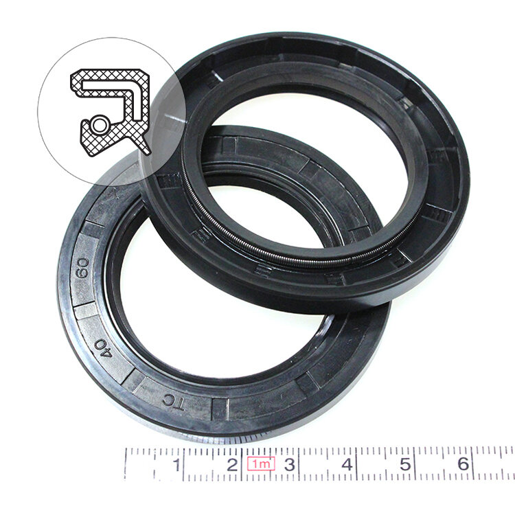 Манжета армированная (Сальник) 40х60х7 (тип 2 / TC) 70NBR (упаковка 2 шт.)