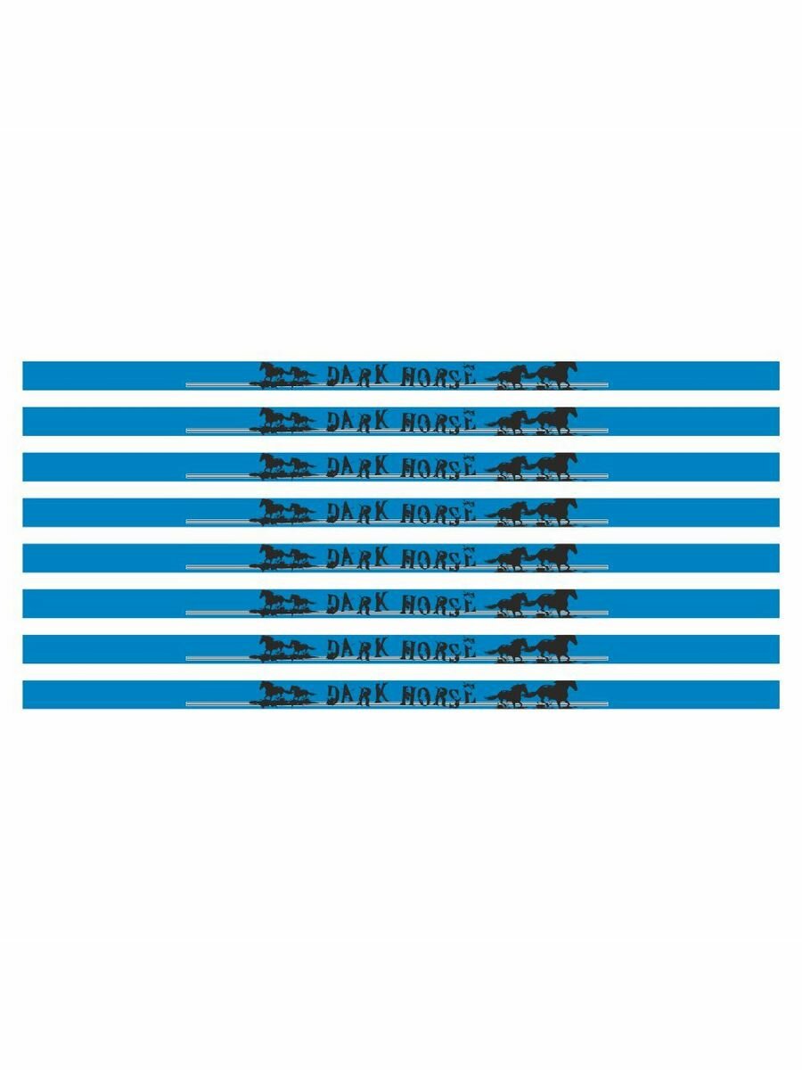 Наклейка-молдинг "DARK HORSE", синий, 1000х40мм, (к-т 8 шт.), Арт рэйсинг