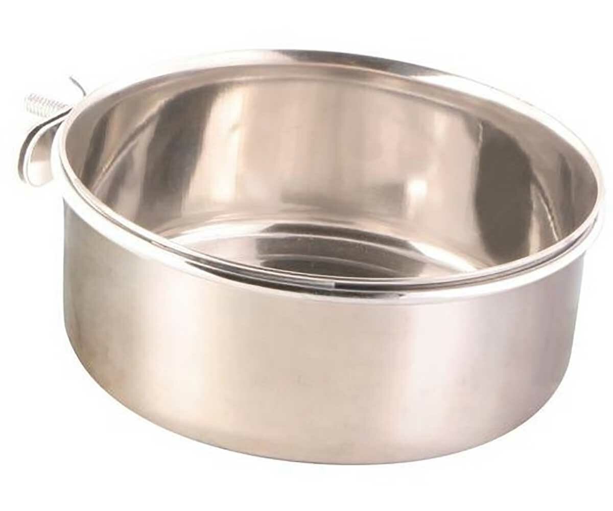 Миска Trixie для птиц с крепежом металл 0,9л 14см 5499