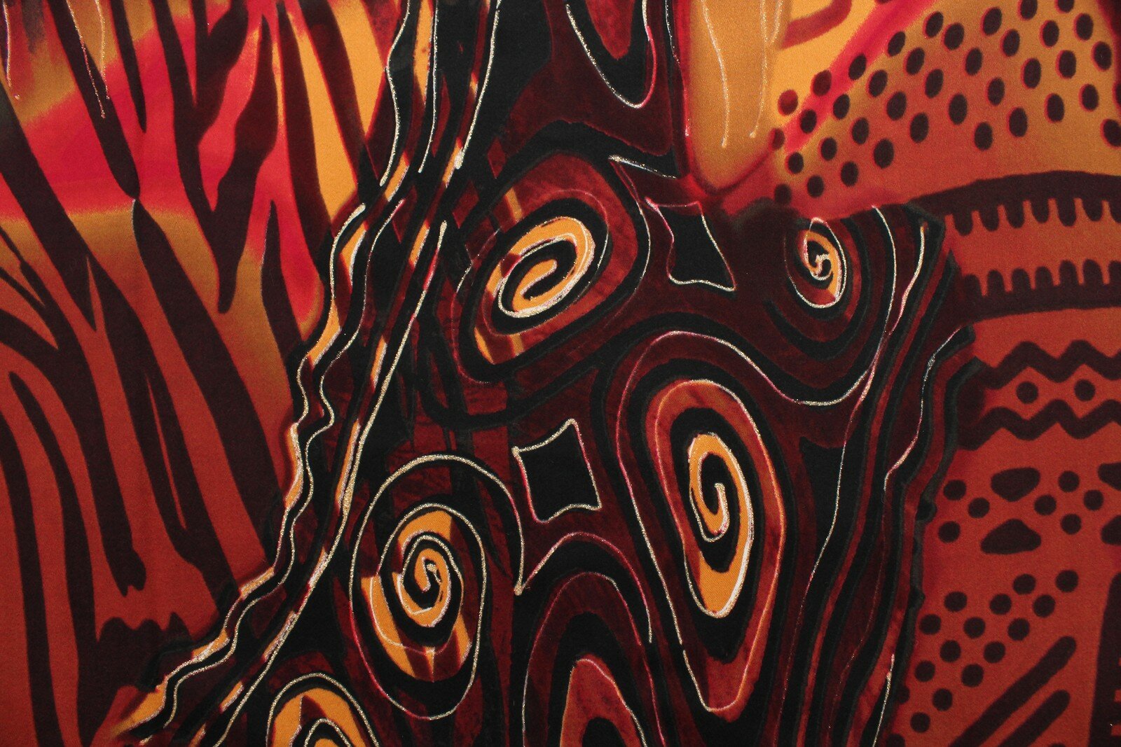 Ткань Хлопок-стрейч Gattinoni карамельно-гранатовый с золотым напылением, ш144см, 0,5 м