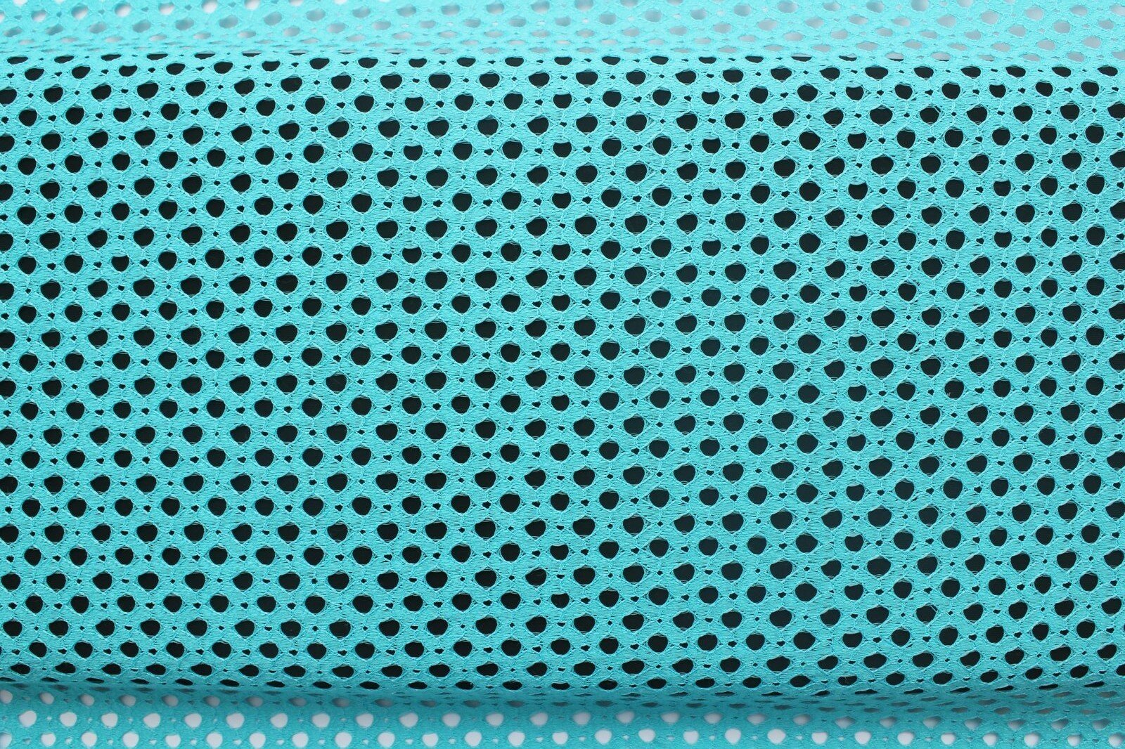 Ткань Ажурное кружевное полотно бирюзовое в «горошек», ш144см, 0,5 м